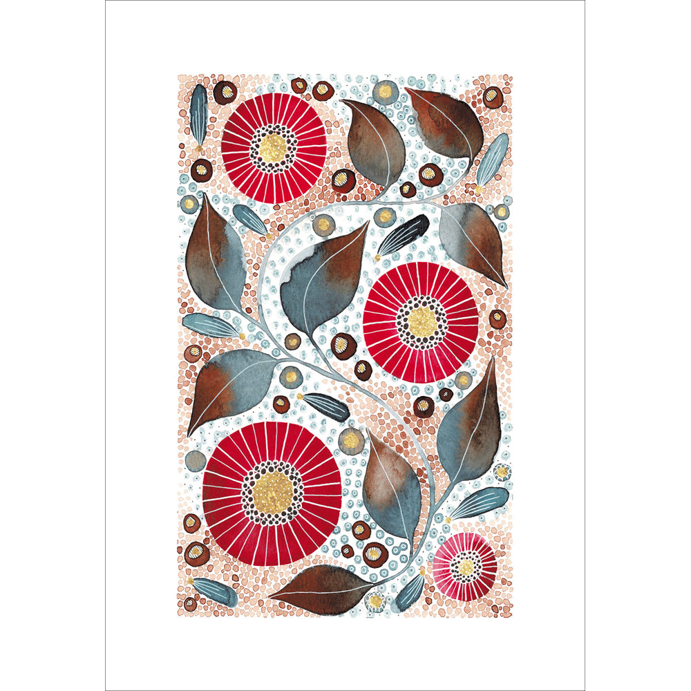 Scarlet Flower Garden Card – Zo&Co
