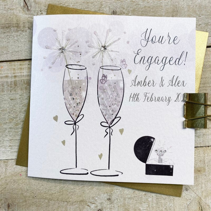 Personalised Engagement Flutes Card – Zo&Co