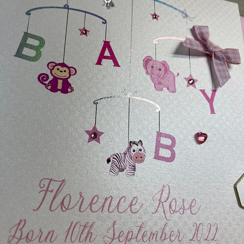 Personalised Baby Girl Mobile Card – Zo&Co