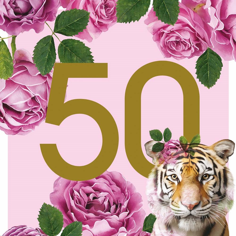 50th Birthday Tiger Card – Zo&Co